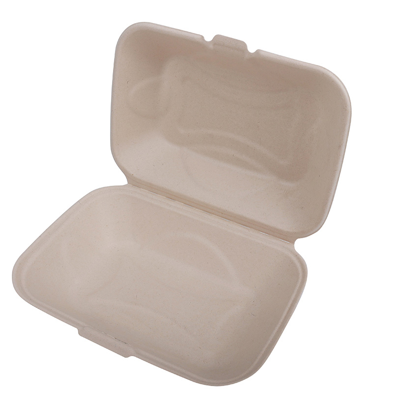 Wholesale Eco Friendly Compostable 9x6 Inch Sugarcane Clamshell Box ...