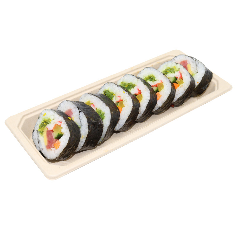Wholesale Biodegradable Sugarcane Pulp Sushi Container with PET Lid ...
