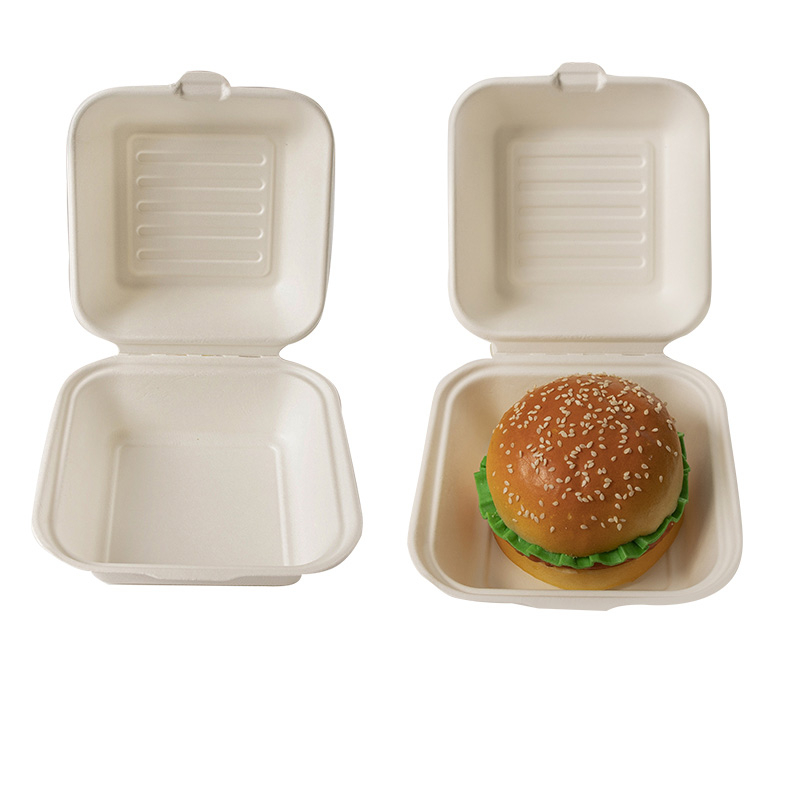 Wholesale Biodegradable 6 Inch Sugarcane Burger Clamshell Food ...